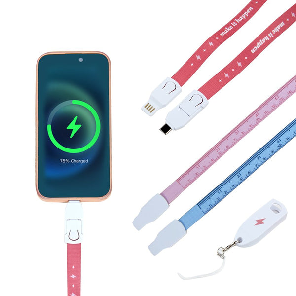 3-in-1 Charging Cord Phone Lanyard / Measuring Tape | Multitasky
