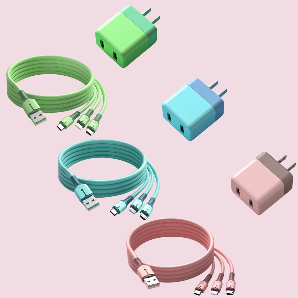 1-Meter Fast-Charging Charger with 3-Port Cord | Multitasky | Multitasky