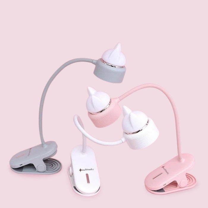 Clampy Bendy Lamp | Clip On | Pink, White, Blue | Multitasky