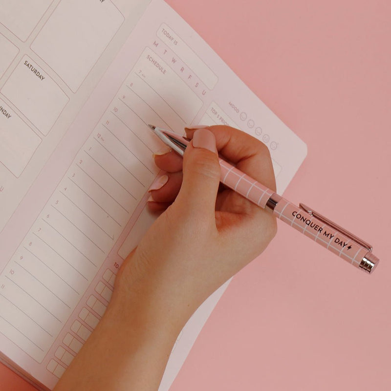 Conquer My Day Hardcover Journal (6 Months Supply, Monthly/Weekly/Dail | Multitasky