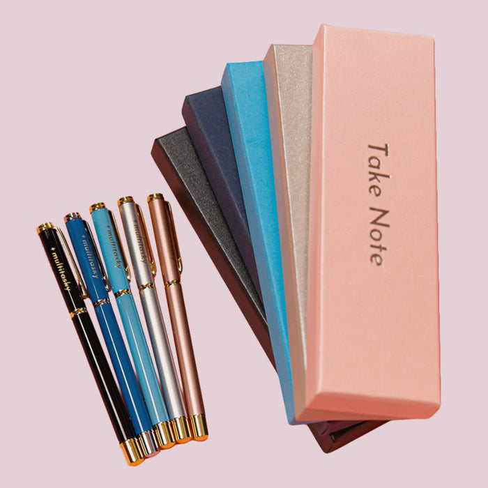 Deluxe Metal Ink Pen (with 5-pack ink refill) | Multitasky