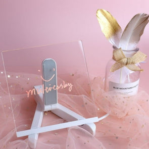 Glowing Acrylic Message Board Set (with 7 Colored Markers) | Multitasky