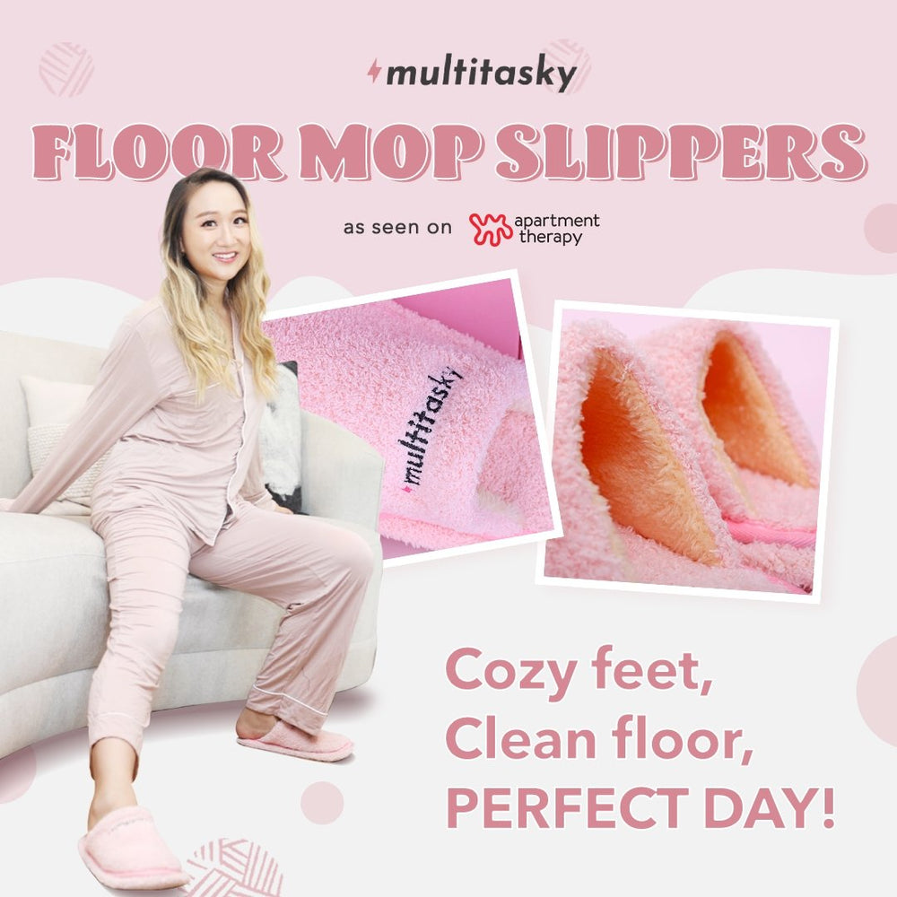 Floor Mop Slippers with Removable Sole | Multitasky