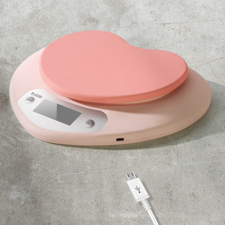 Pink Heart-Shaped Kitchen Scale | Multitasky
