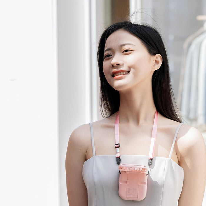 Portable Personal Fan With Power Bank, Phone Stand, And Display Screen ...