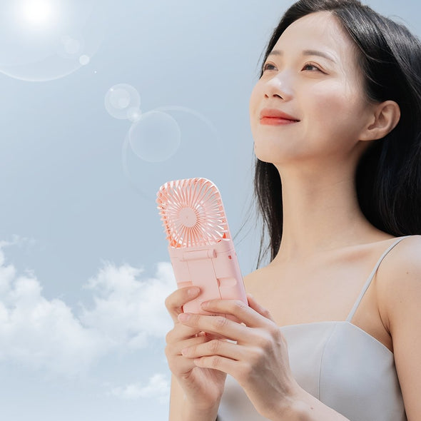 Portable Personal Fan With Power Bank, Phone Stand, And Display Screen ...
